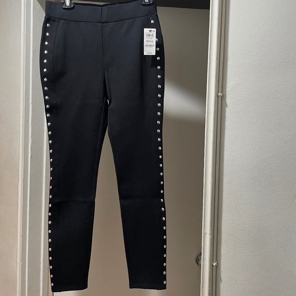 Bar III | Pants & Jumpsuits | Bar Iii Womens Sidestudded Leggings Black ...